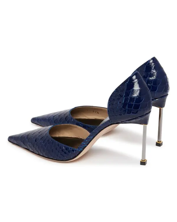 TOM FORD Dorsay Embossed Pointed Toe Pumps