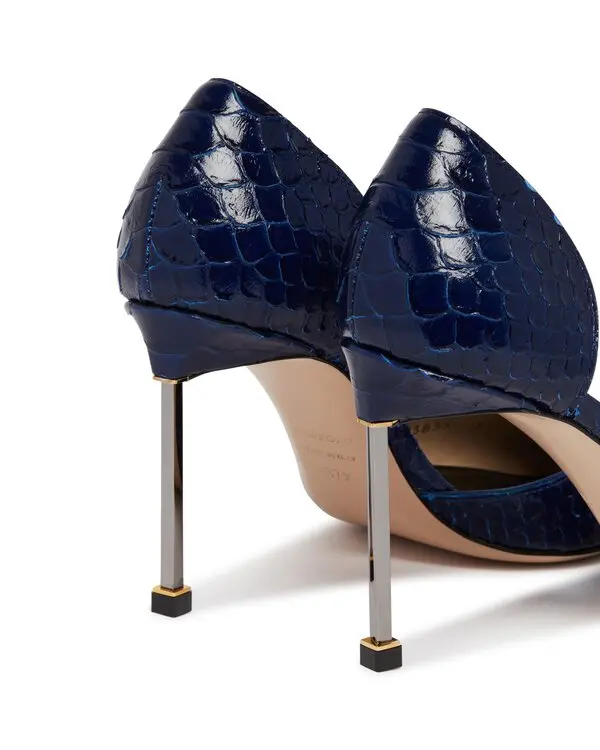 TOM FORD Dorsay Embossed Pointed Toe Pumps