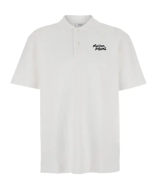 Maison Kitsuné Handwriting Logo Polo Shirt