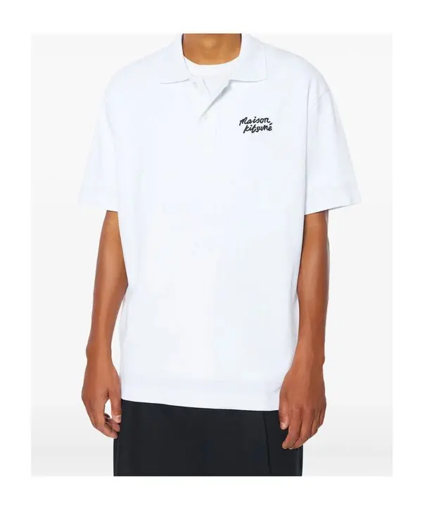 Maison Kitsuné Handwriting Logo Polo Shirt