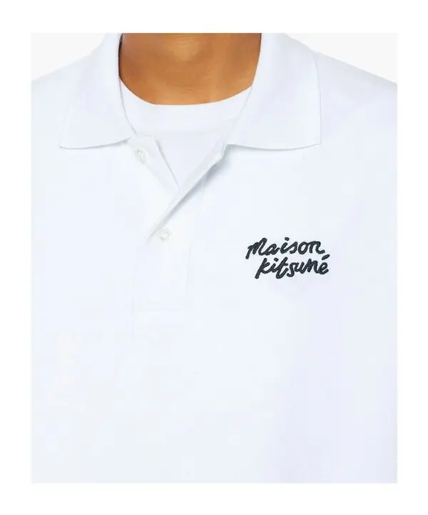 Maison Kitsuné Handwriting Logo Polo Shirt