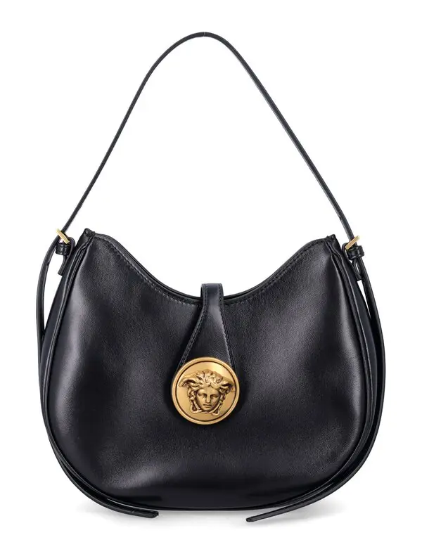 Versace Leather Medallion Shoulder Bag