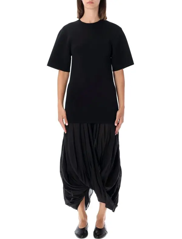 TOTEME Cocoon Mini Dress With Draped Skirt