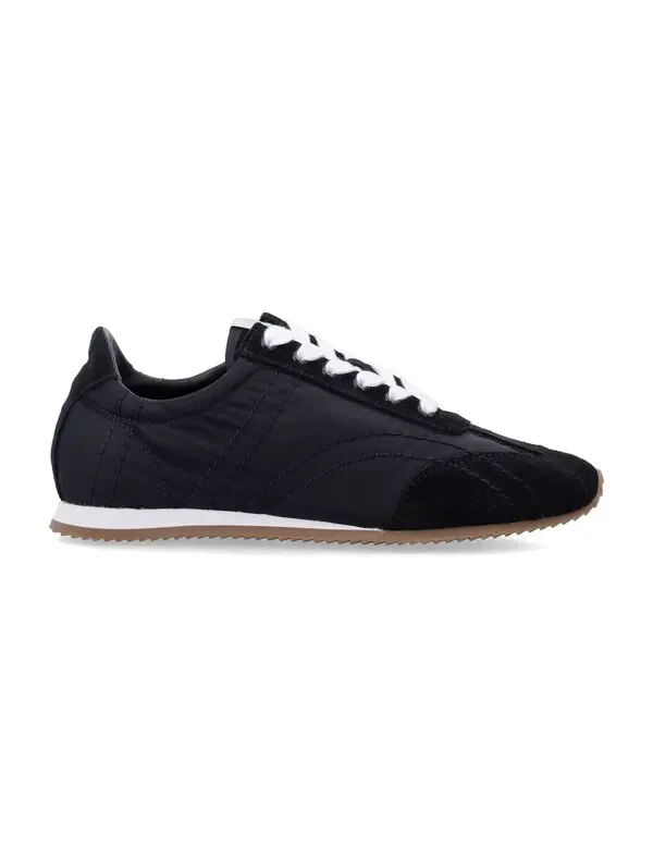 TOTEME Sport Sneakers For In Recycled Polyamide And Suede With Moisture-wicking Terry Lining - Nero
