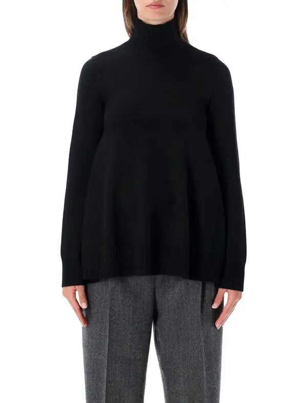 TOTEME Ribbed Turtleneck Sweater - Nero