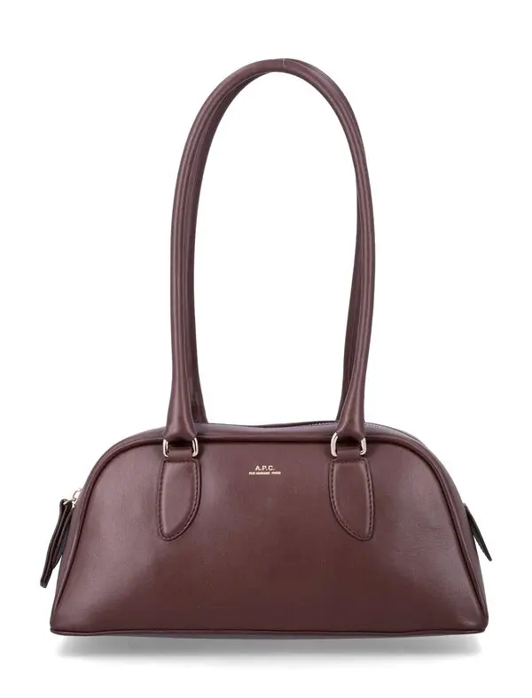 A.p.c. Leather Top Handle Shoulder Bag - Rosso