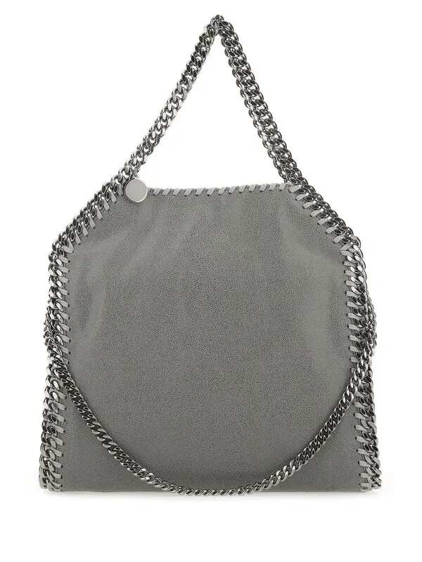 Stella McCartney Mini Chic Crossbody Bag With Diamond Cut-chain Height 24 Cm, Width 27 Cm - Grey