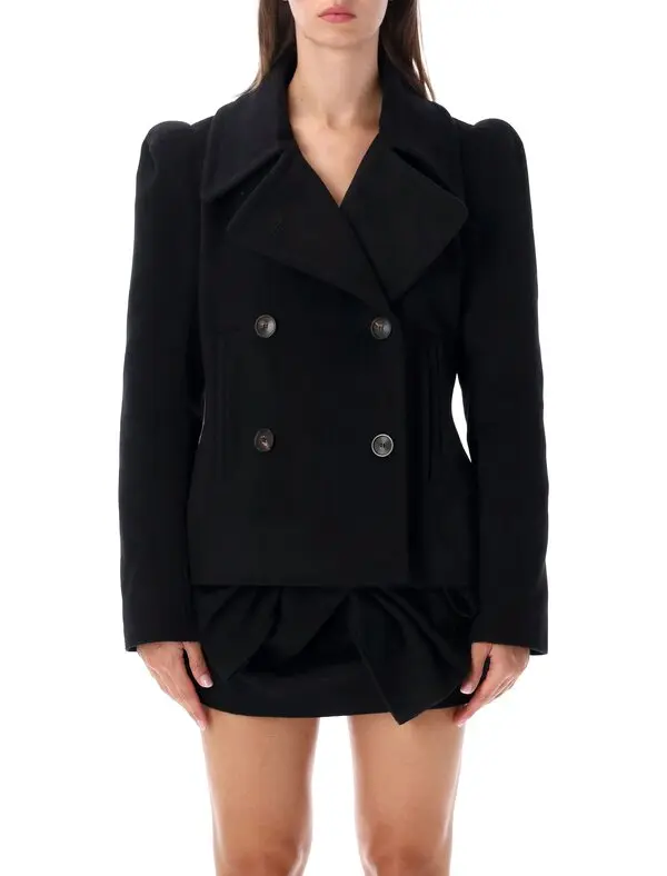 7 For All Mankind Double-breasted Blazer Jacket - Nero