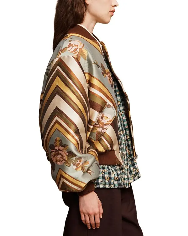 ALEMAIS La Rosa Jacquard Bomber Jacket