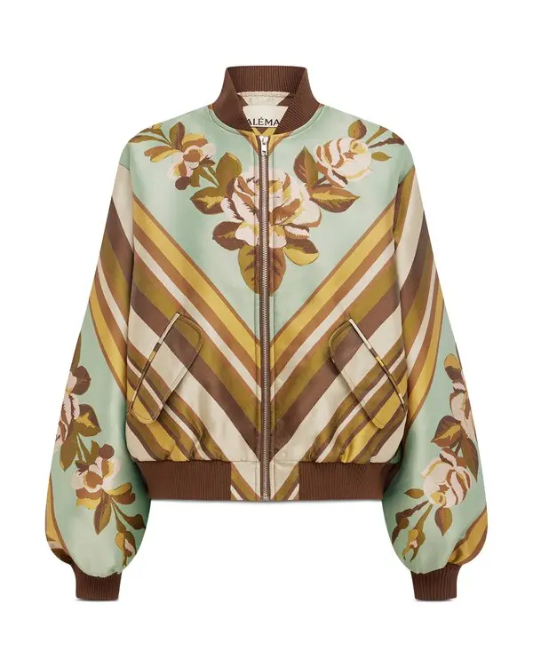 ALEMAIS La Rosa Jacquard Bomber Jacket