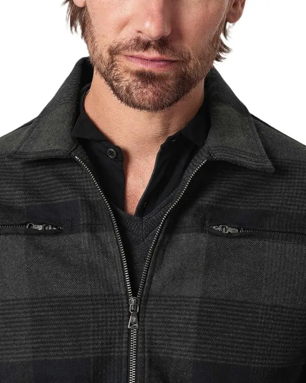 John Varvatos Grafton Flannel Check Shirt Jacket