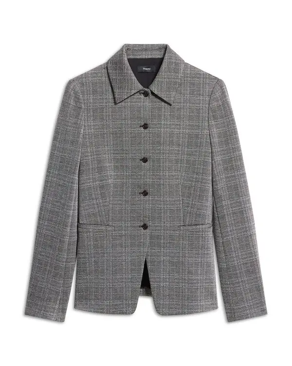 Theory Button Front Cutaway Blazer