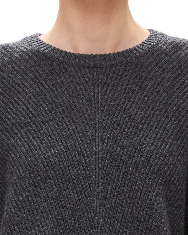 Theory Cashmere Crewneck Sweater - Charcoal