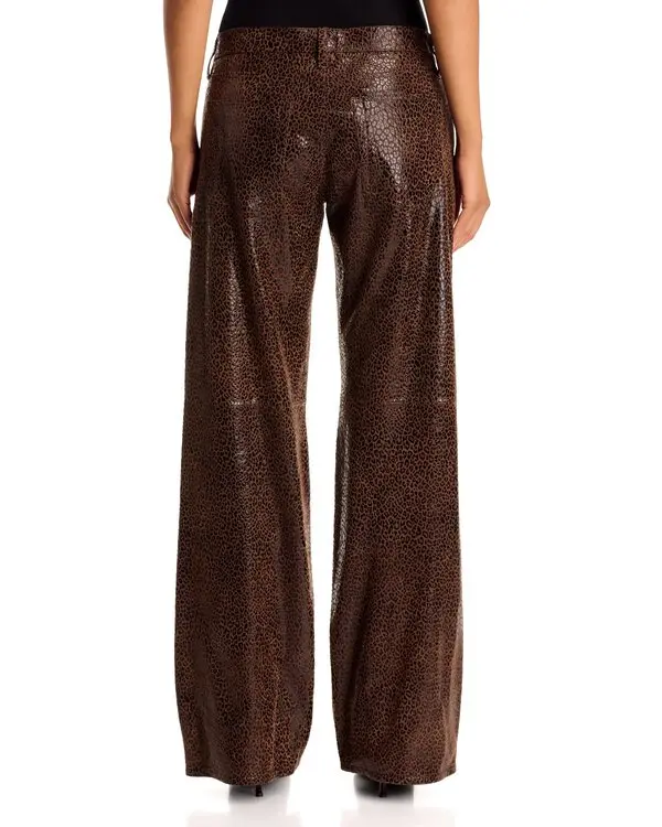 FRAME The Gray Leather Low Rise Bootcut Jeans