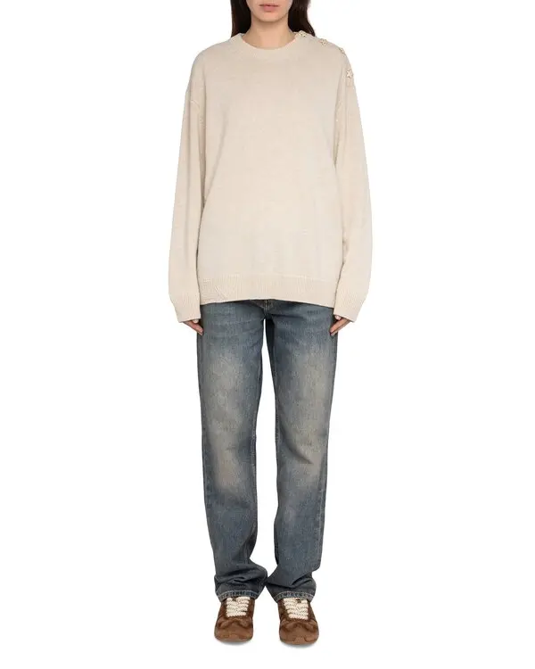 Zadig&Voltaire Swyna Wool-blend Round Neck Sweater
