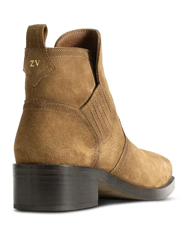 Zadig&Voltaire Igata Suede Western Ankle Boots
