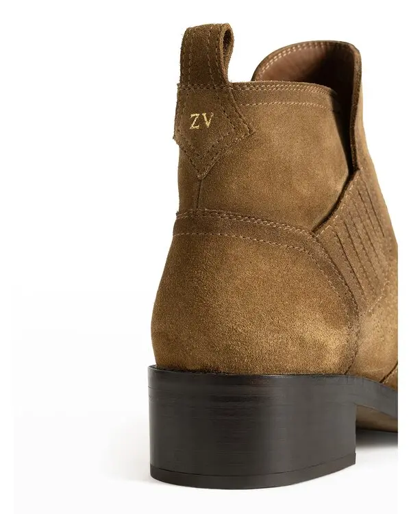 Zadig&Voltaire Igata Suede Western Ankle Boots