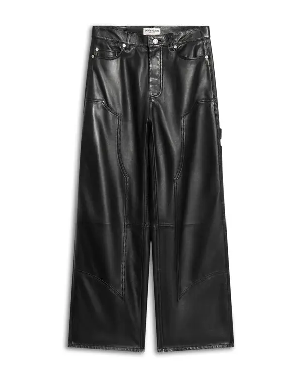 Zadig&Voltaire Perya Leather Wide Pants