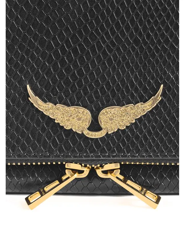 Zadig&Voltaire Rock Soft Wild Embossed Leather Clutch