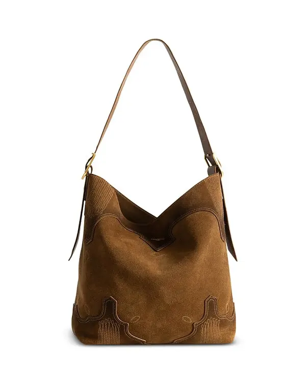 Zadig&Voltaire Jane Suede Western Hobo Bag
