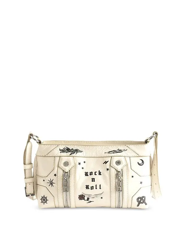 Zadig&Voltaire Sunny Mood Tattoo Leather Crossbody Bag - Flash