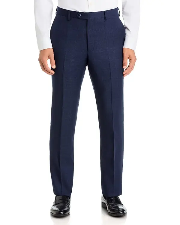 John Varvatos Slim Fit Windowpane Virgin Wool Suit Pants
