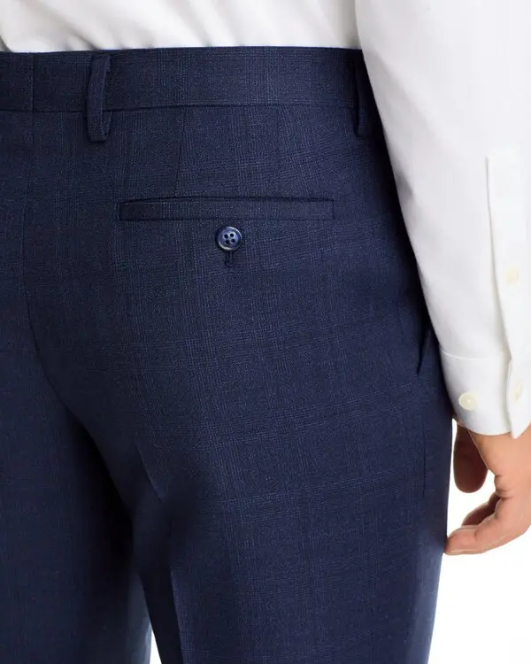 John Varvatos Slim Fit Windowpane Virgin Wool Suit Pants
