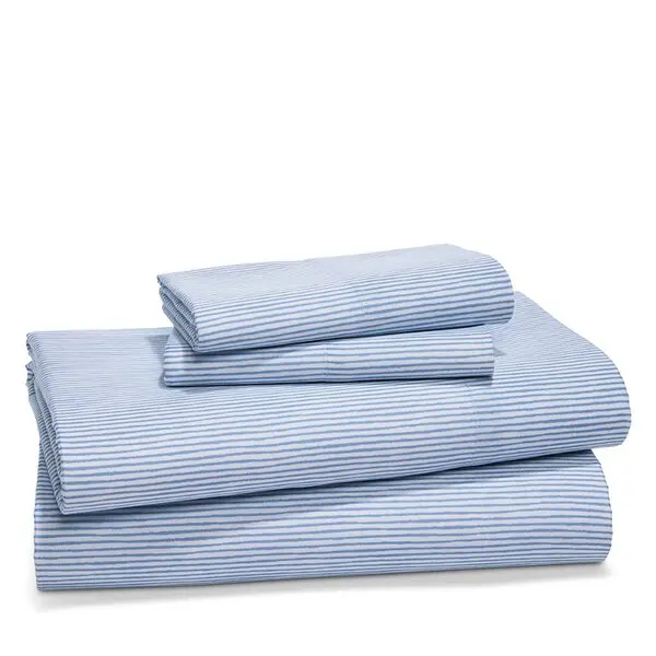 SKY Sketched Stripe 500 Thread Count Sheet Set, King - Blue