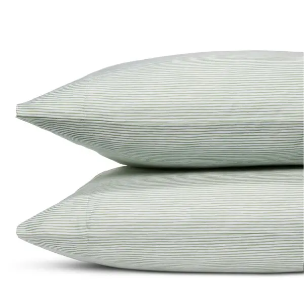 SKY Sketched Stripe 500 Thread Count Sheet Set, Queen - Green