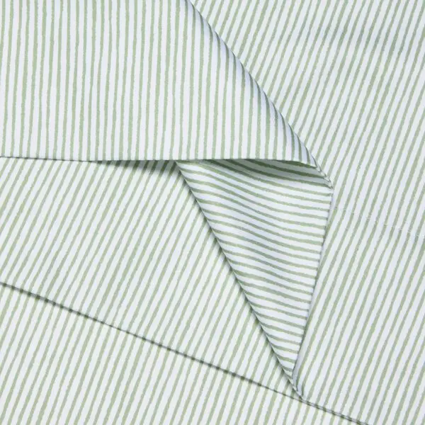 SKY Sketched Stripe 500 Thread Count Sheet Set, Queen - Green