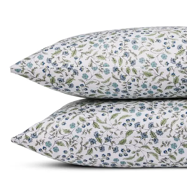 SKY 500 Thread Count Sateen Printed Pillowcase Set, Standard - Blue