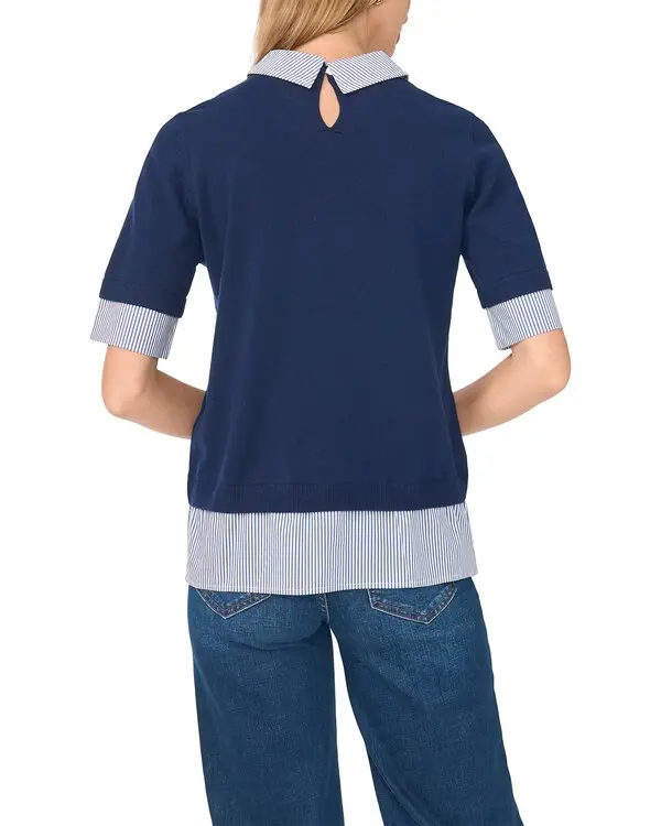 Vince Camuto Crewneck Layered Sweater Top