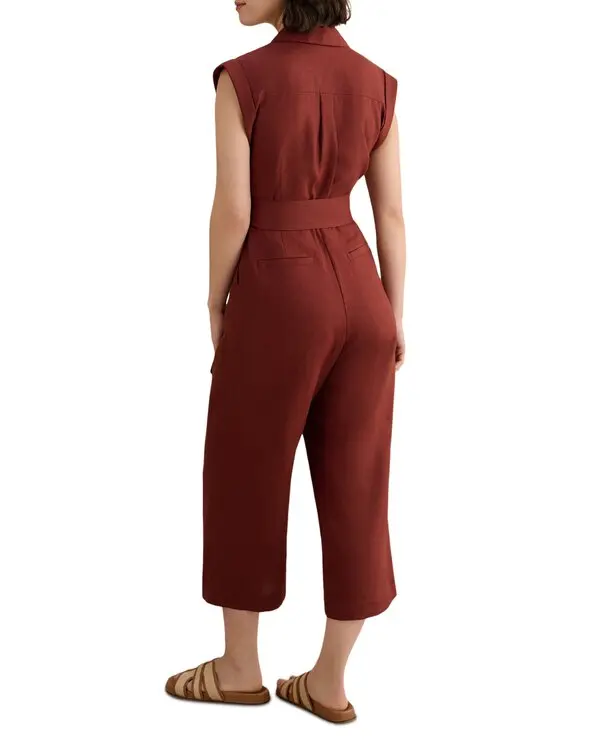 HOBBS LONDON Petite Spencer Linen Jumpsuit