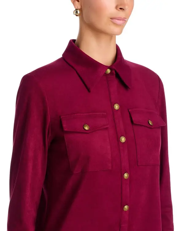 Ramy Brook Maria Collared Button Front Shirt Dress