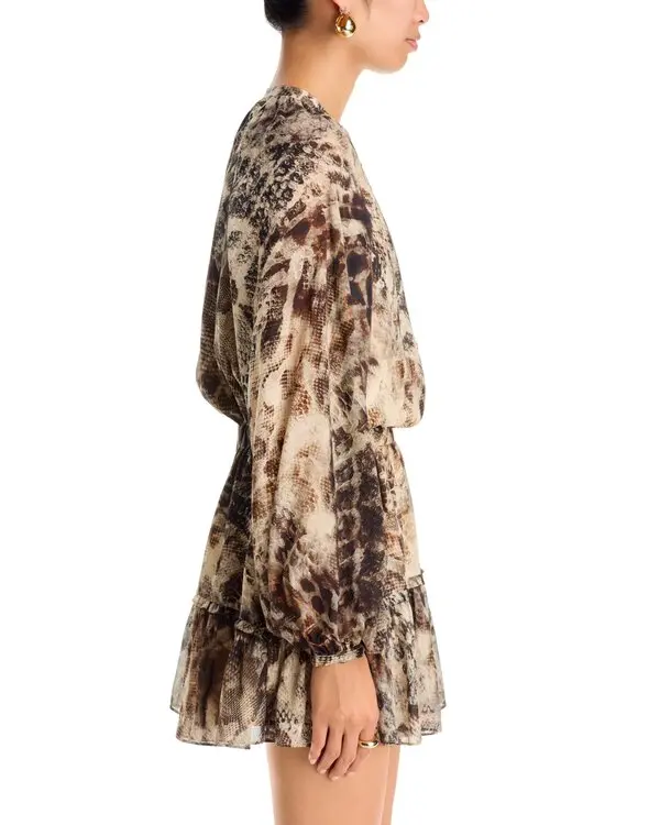 Ramy Brook Vivi A Line Dress - Bone Python