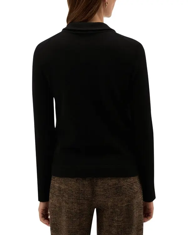 HOBBS LONDON Mabel Wool Tie Neck Sweater - Black