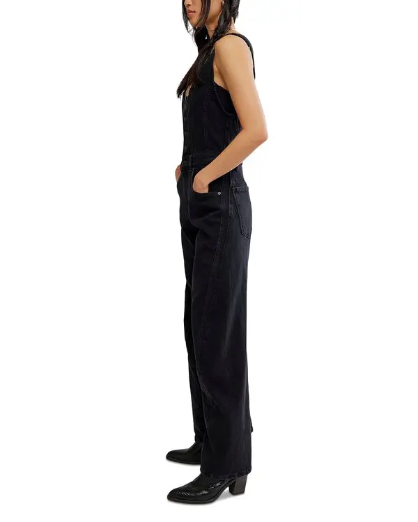 Free People Corsica Cotton Blend Tie Back Jumpsuit