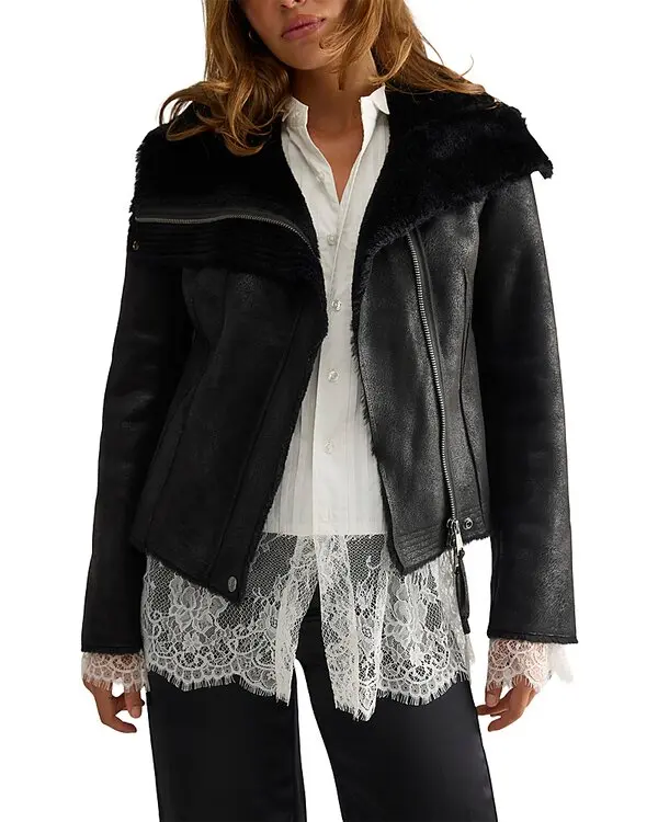 Free People Fourline Faux Shearling Jacket