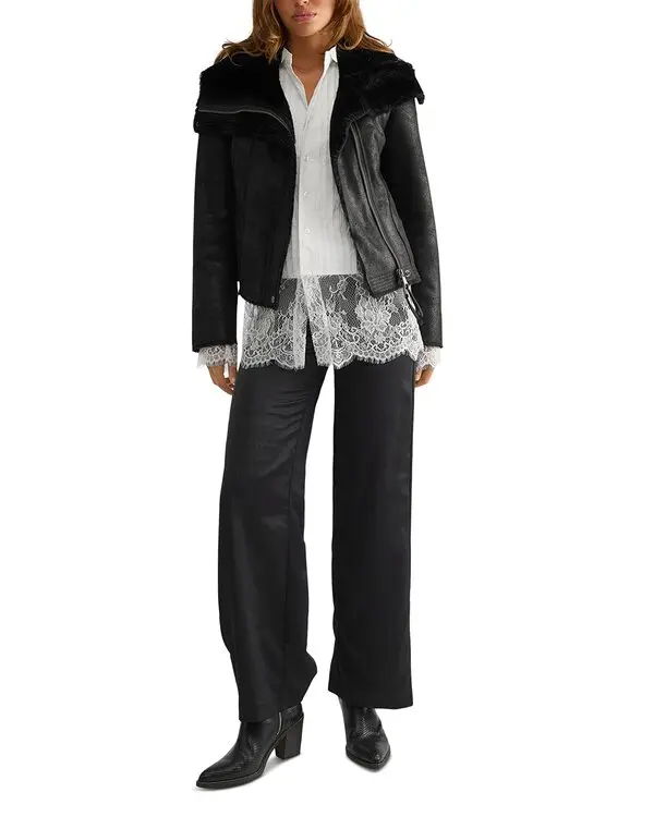 Free People Fourline Faux Shearling Jacket