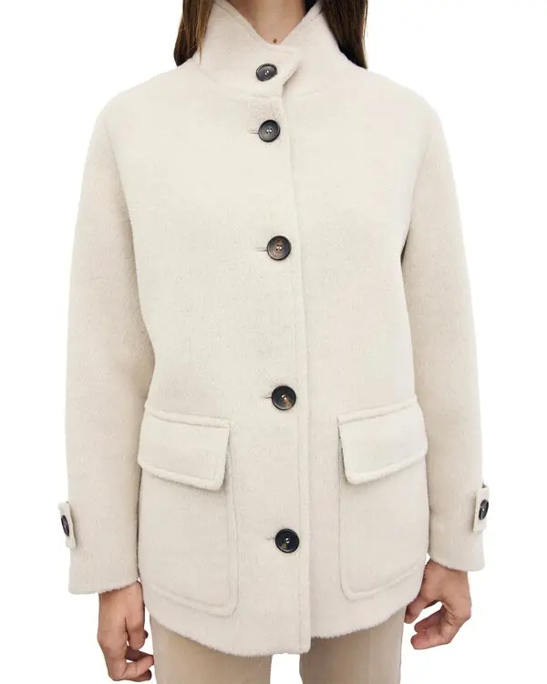 Gerard Darel Alay High Collar Flap Pocket Coat