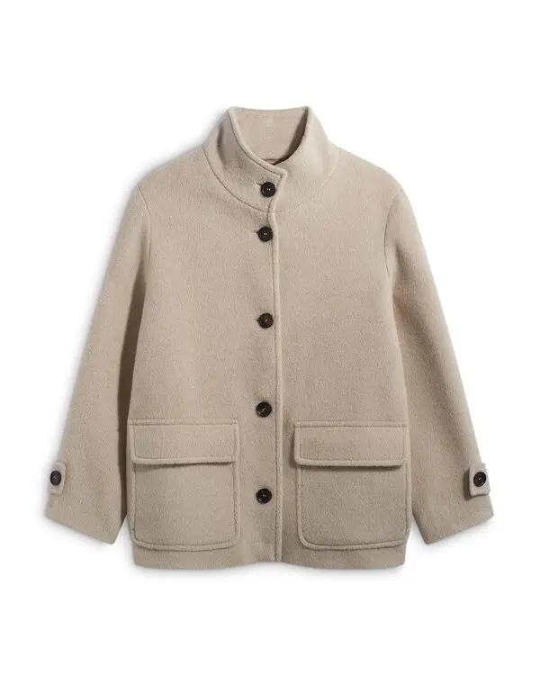 Gerard Darel Alay High Collar Flap Pocket Coat