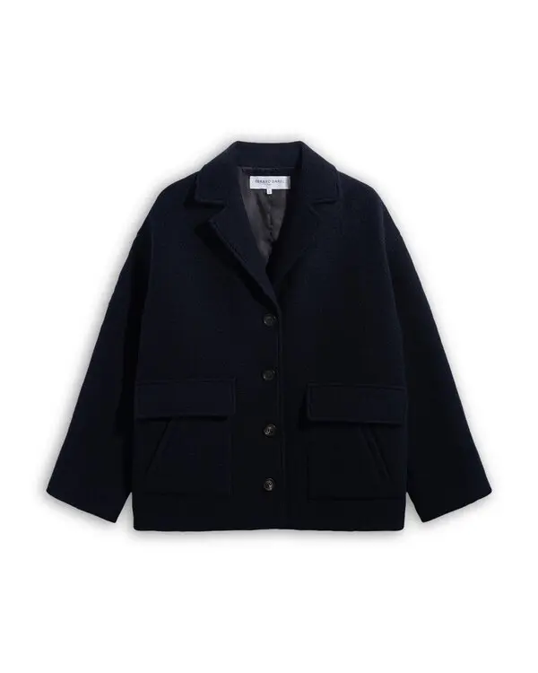 Gerard Darel Alon Wool Notch Collar Coat