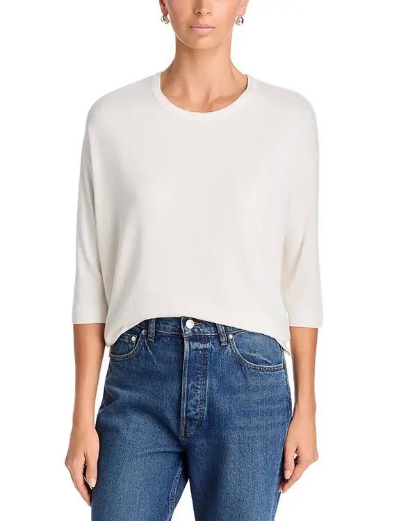 Majestic Filatures Soft Touch Relaxed Crewneck Tee - Cream