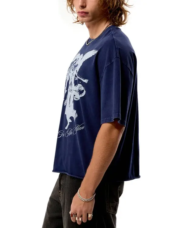 PACSUN Time Waits Cotton Crewneck Graphic T-shirt