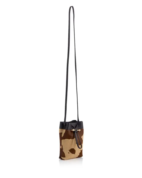 Strathberry Osette Midi Calf Hair Pouch Bucket Bag