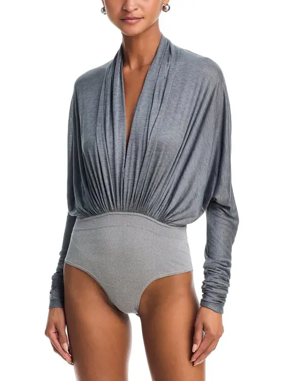 Co Gathered Long Sleeve Bodysuit