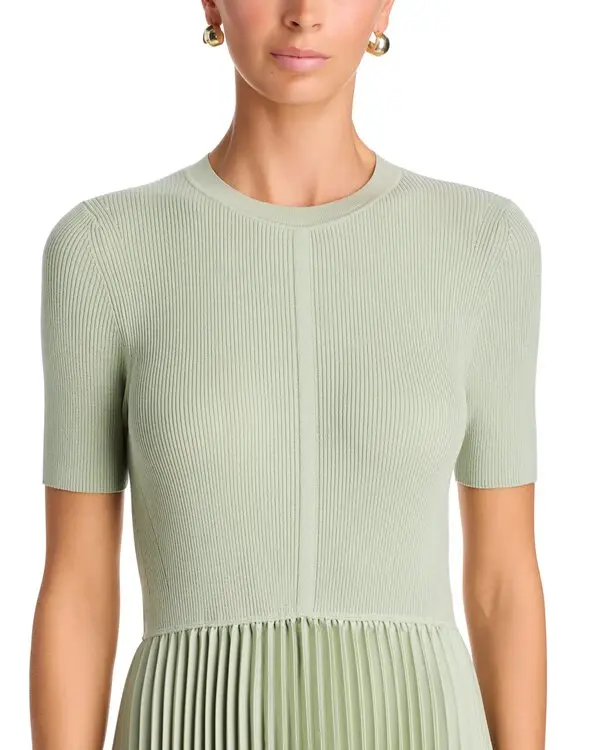 Hugo Boss Fadridi Mixed Media Midi Dress