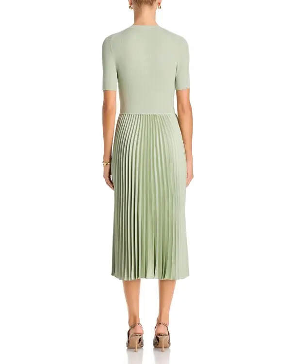 Hugo Boss Fadridi Mixed Media Midi Dress