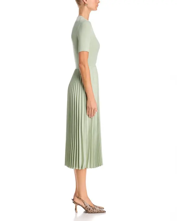 Hugo Boss Fadridi Mixed Media Midi Dress