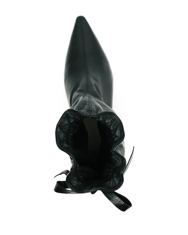 Cinq À Sept Alex Scrunched Leather Ankle Boots